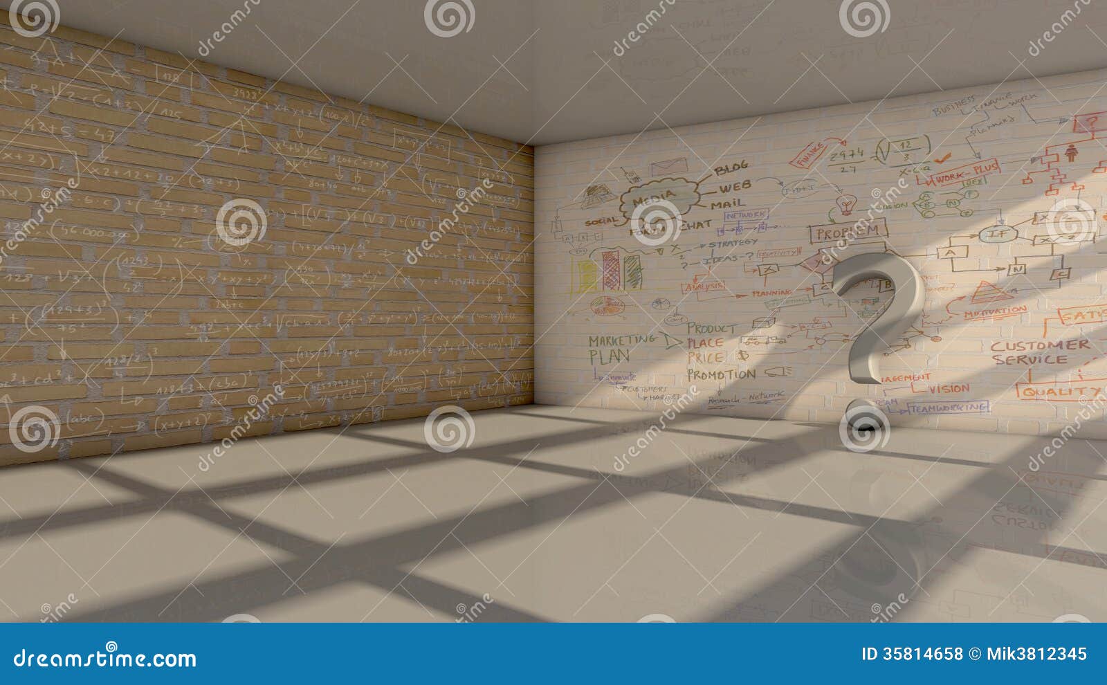 Wall problems stock illustration. Illustration of decide - 35814658