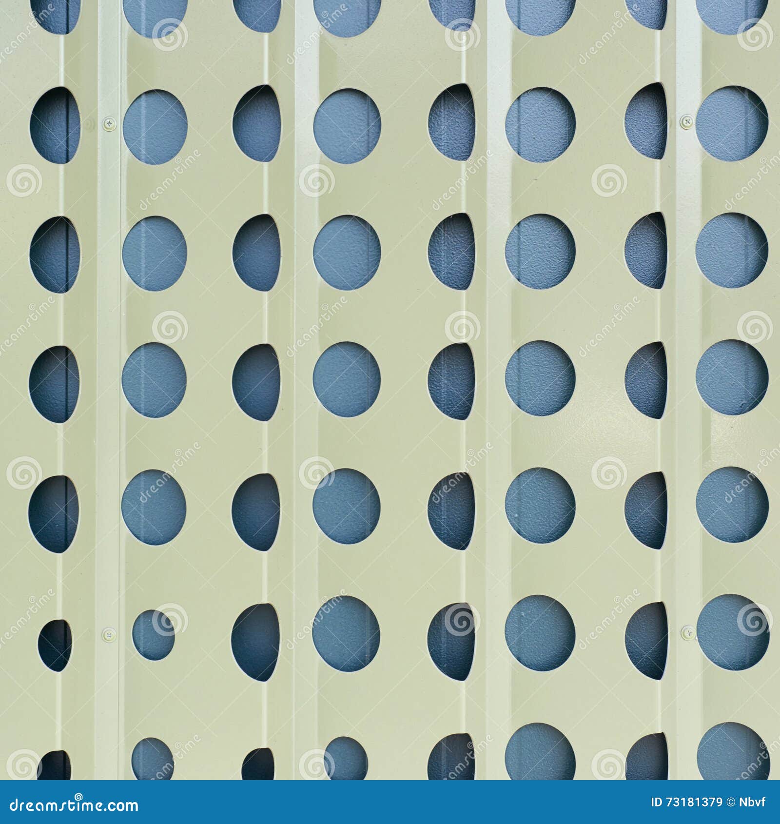 Wall Protector Made of Perforated Metal Stock Image - Image of detail ...
