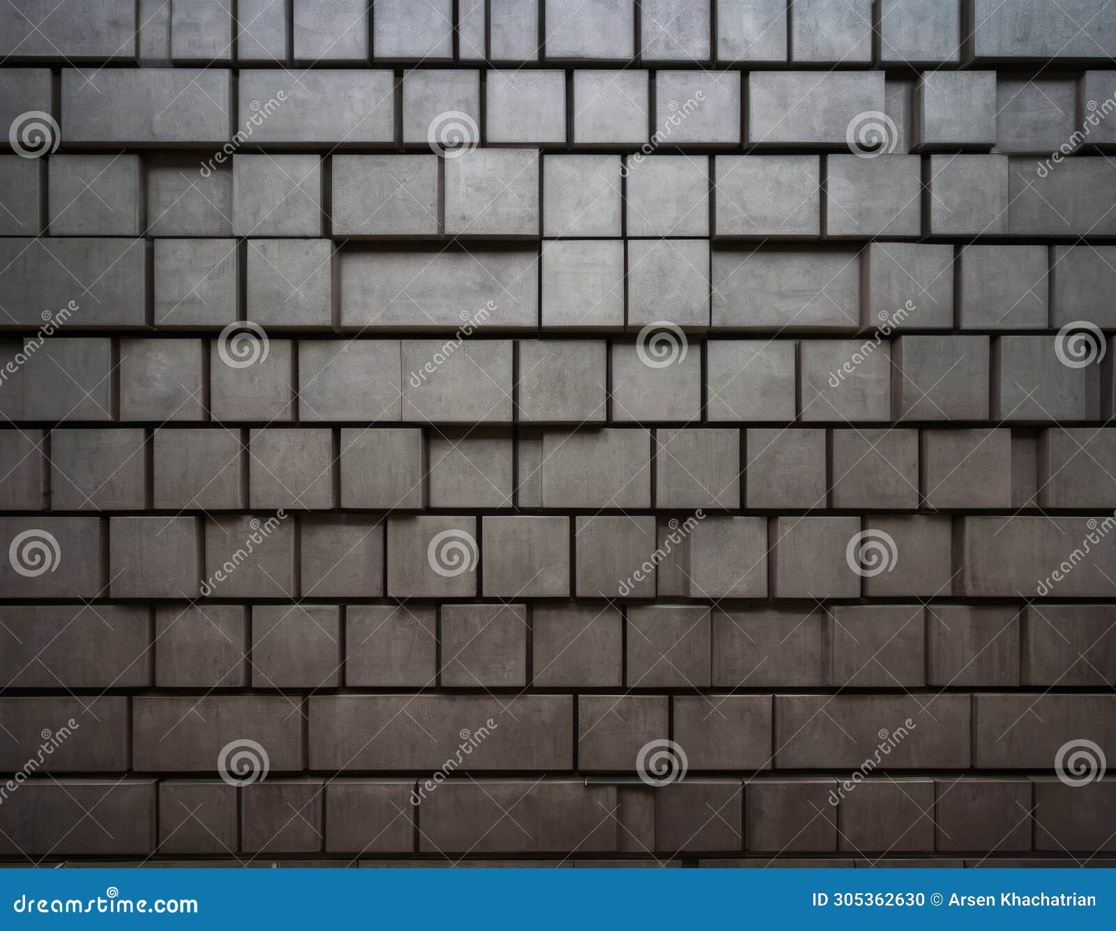 A Wall of Protruding Concrete Blocks. Background Stock Illustration ...