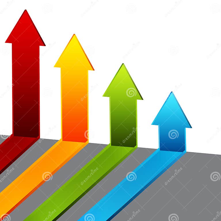 Wall Racing 3D Arrows stock vector. Illustration of colorful - 33848690