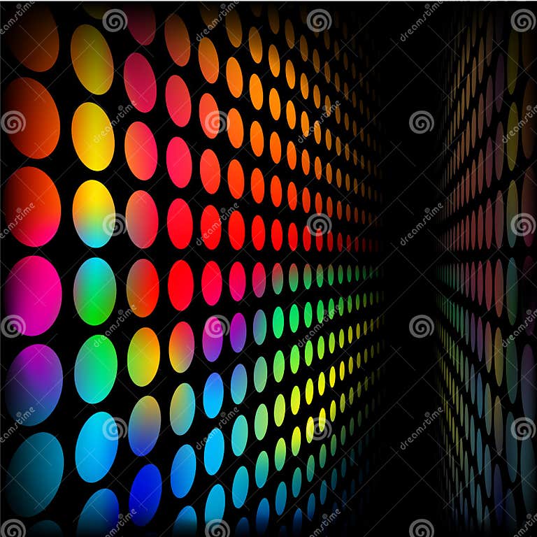 Wall of rainbow dots stock vector. Illustration of dots - 8784431