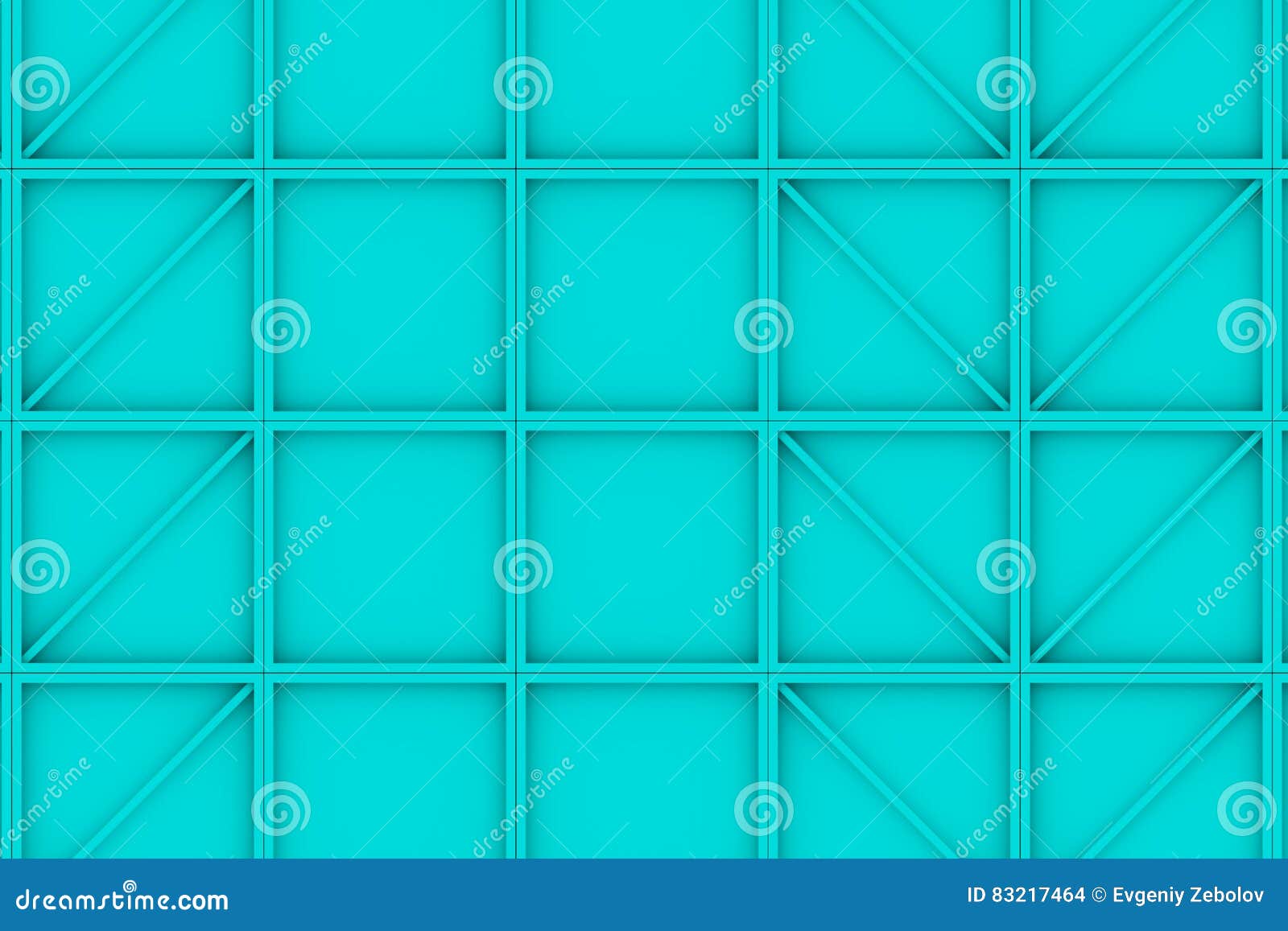 Wall of Rectangle Tiles with Diagonal Elements Stock Illustration ...
