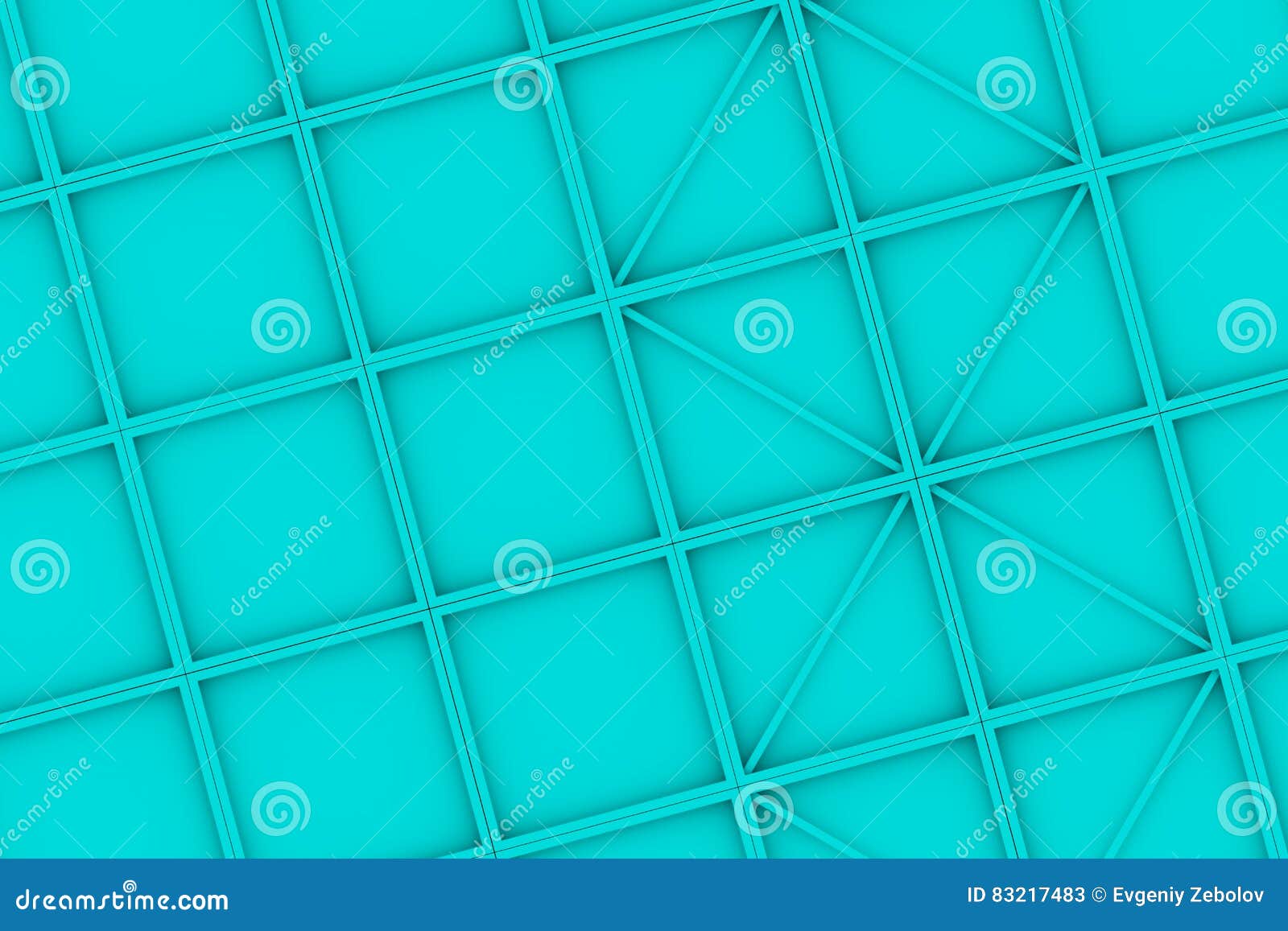 Wall of Rectangle Tiles with Diagonal Elements Stock Illustration ...