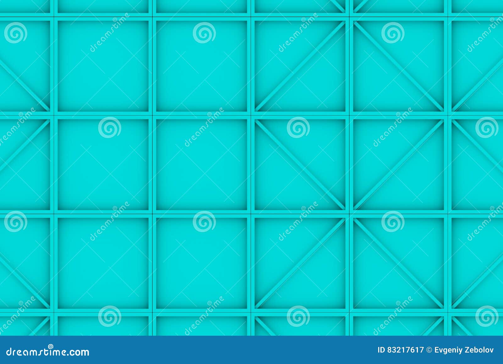 Wall of Rectangle Tiles with Diagonal Elements Stock Illustration ...