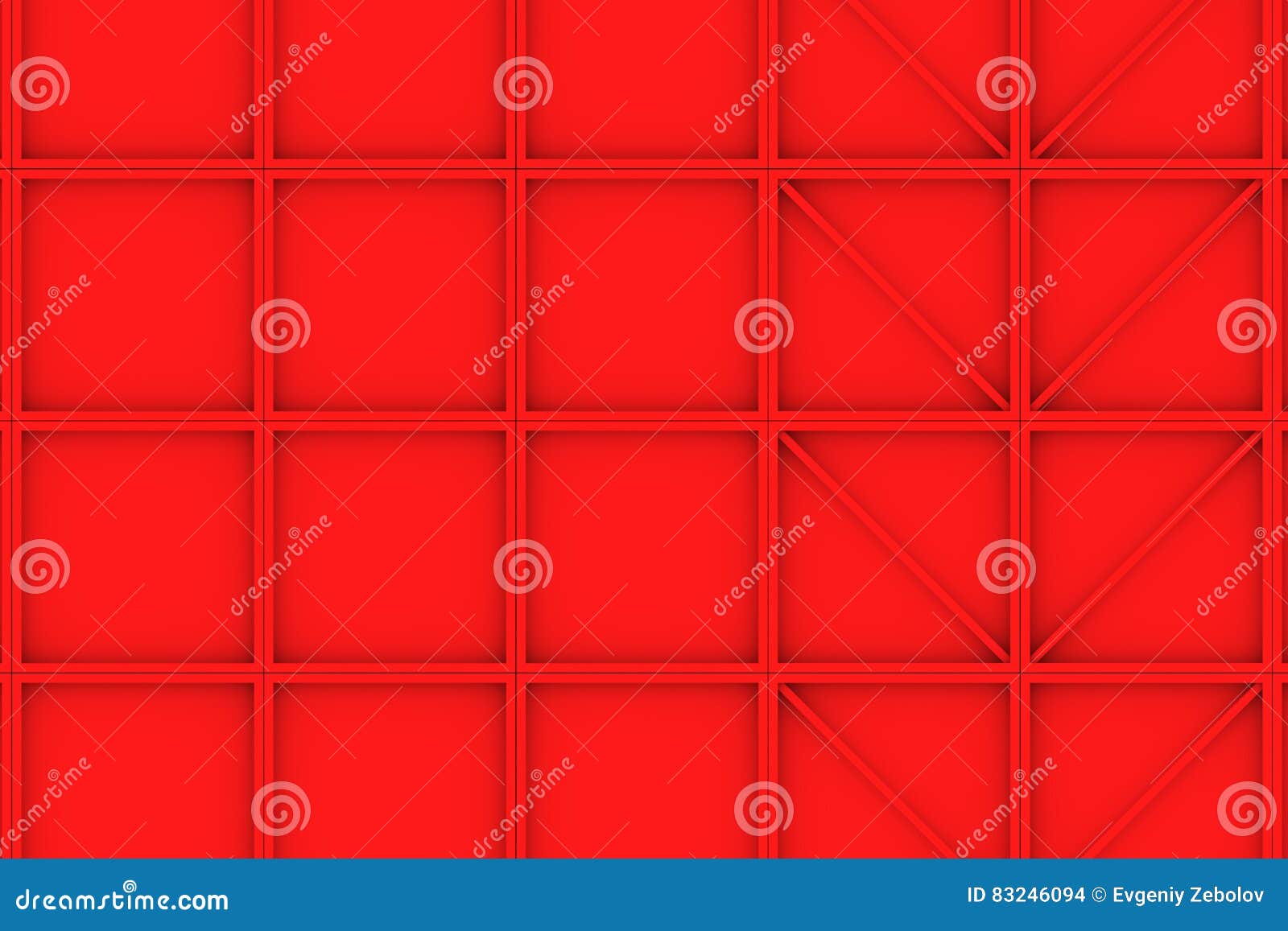 Wall of Rectangle Tiles with Diagonal Elements Stock Illustration ...
