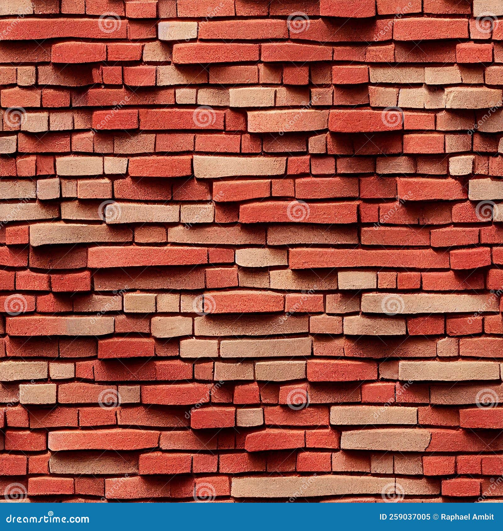A Wall of Rectangular Red Bricks Stock Image - Image of imagination ...
