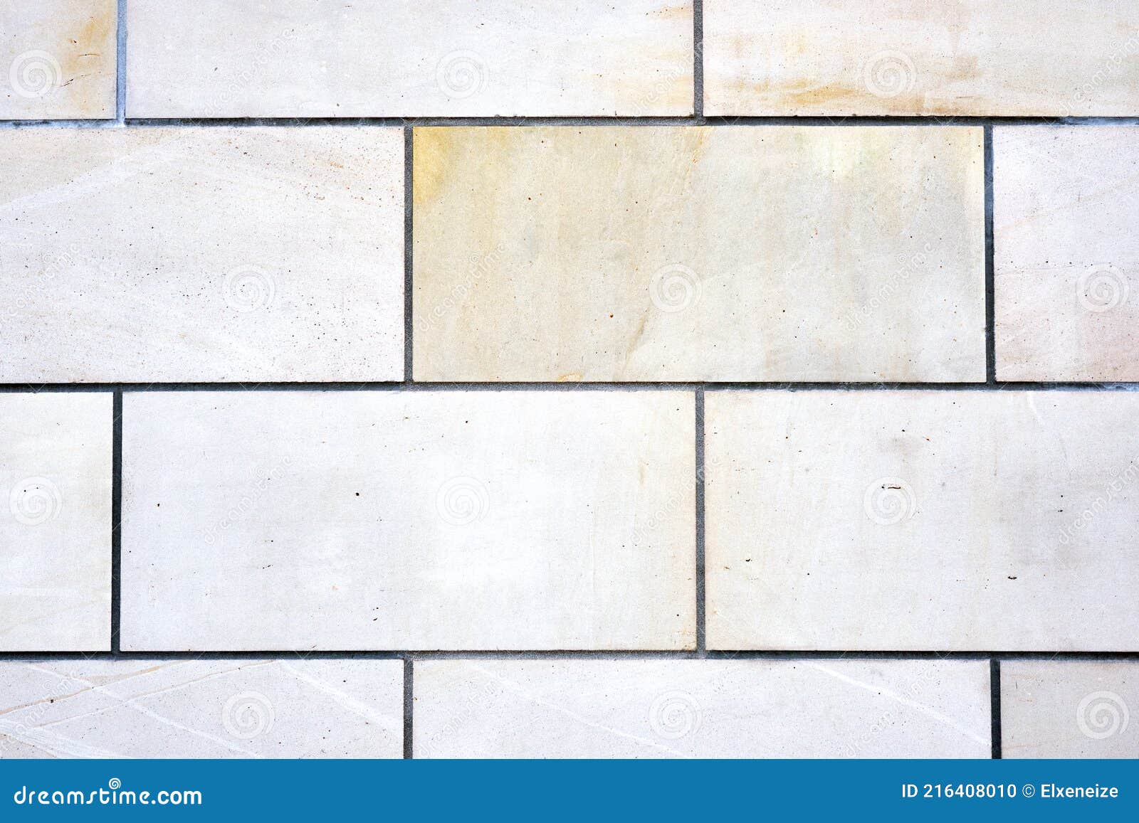 Wall with Rectangular White Stone Slabs Stock Photo - Image of ...