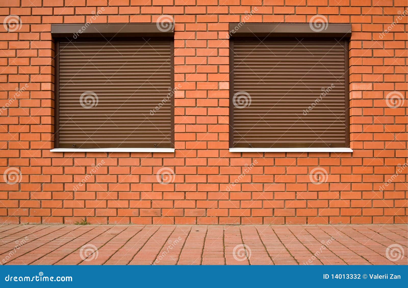 Wall from a Red Brick and by Windows Stock Photo - Image of dirty, aged ...