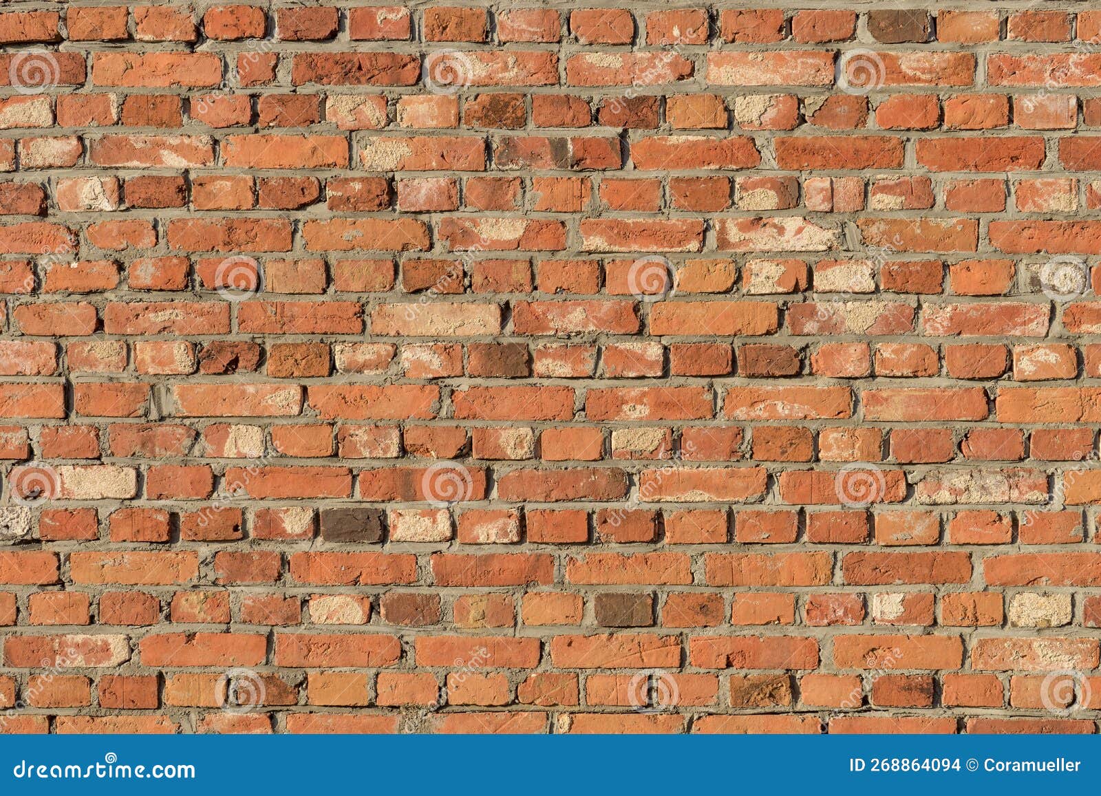 Wall with Red Bricks in the Sunlight Stock Photo - Image of soil, wood ...
