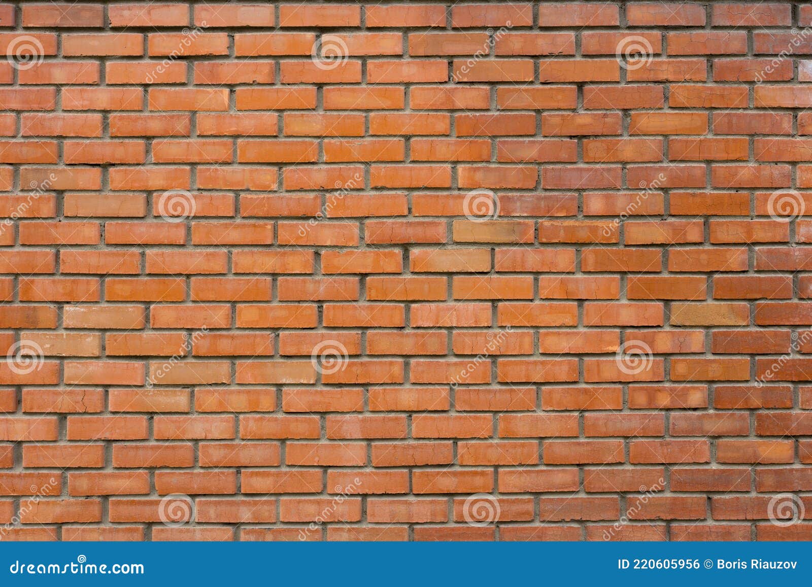 Wall of Red Facing Bricks Pronounced Submerged Seams. Brickwork ...
