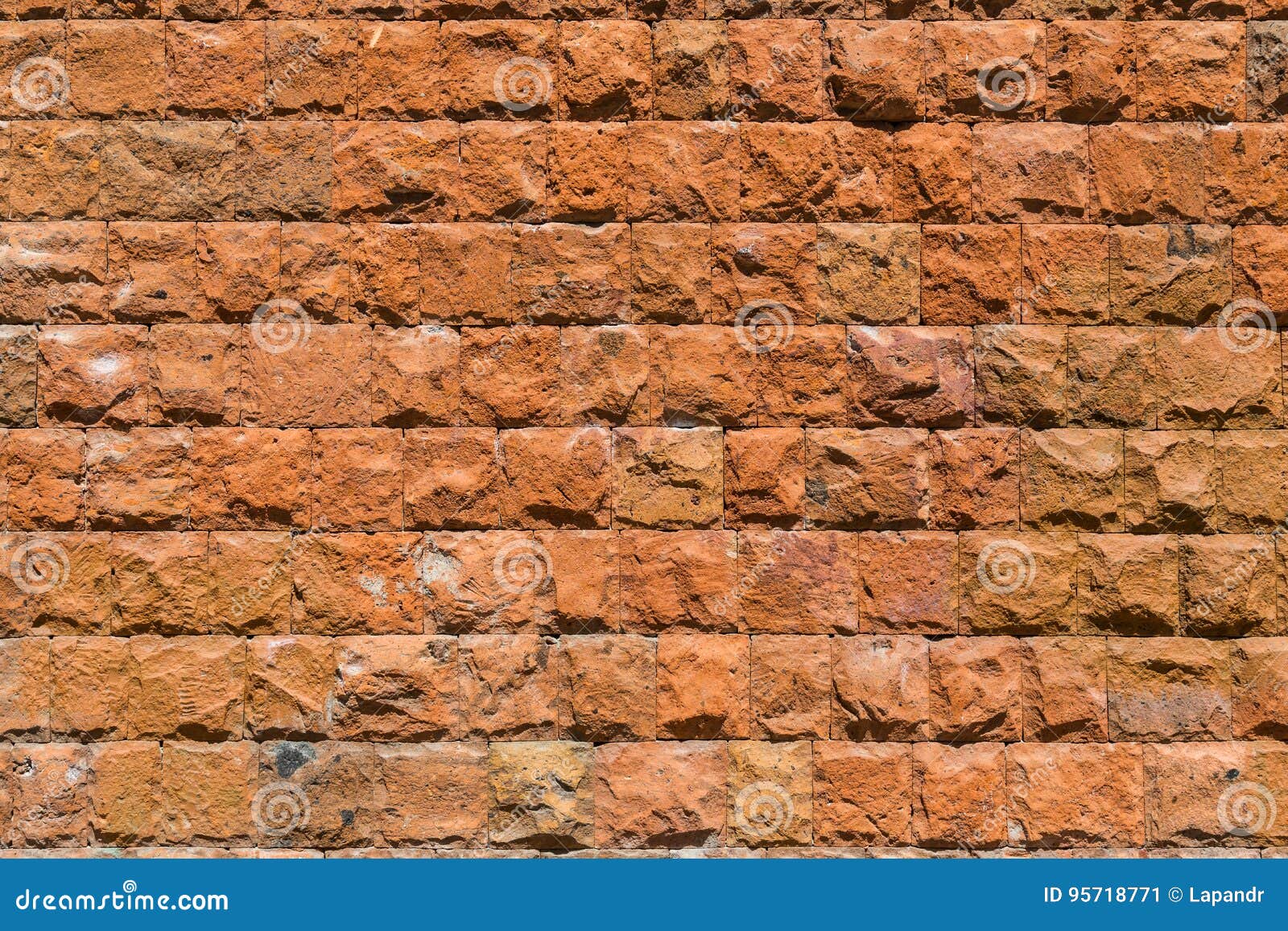 A Wall of Red Stone. Textured Background Stock Image - Image of wall ...