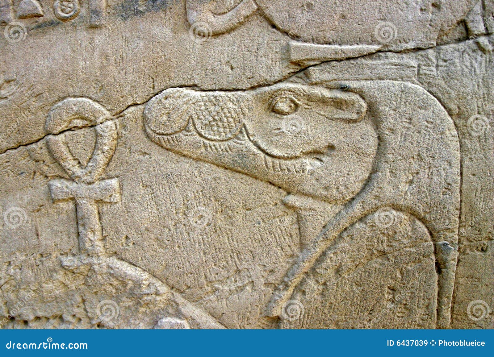 Wall of Relief of the Crocodile God Sobek Stock Image - Image of egypt ...