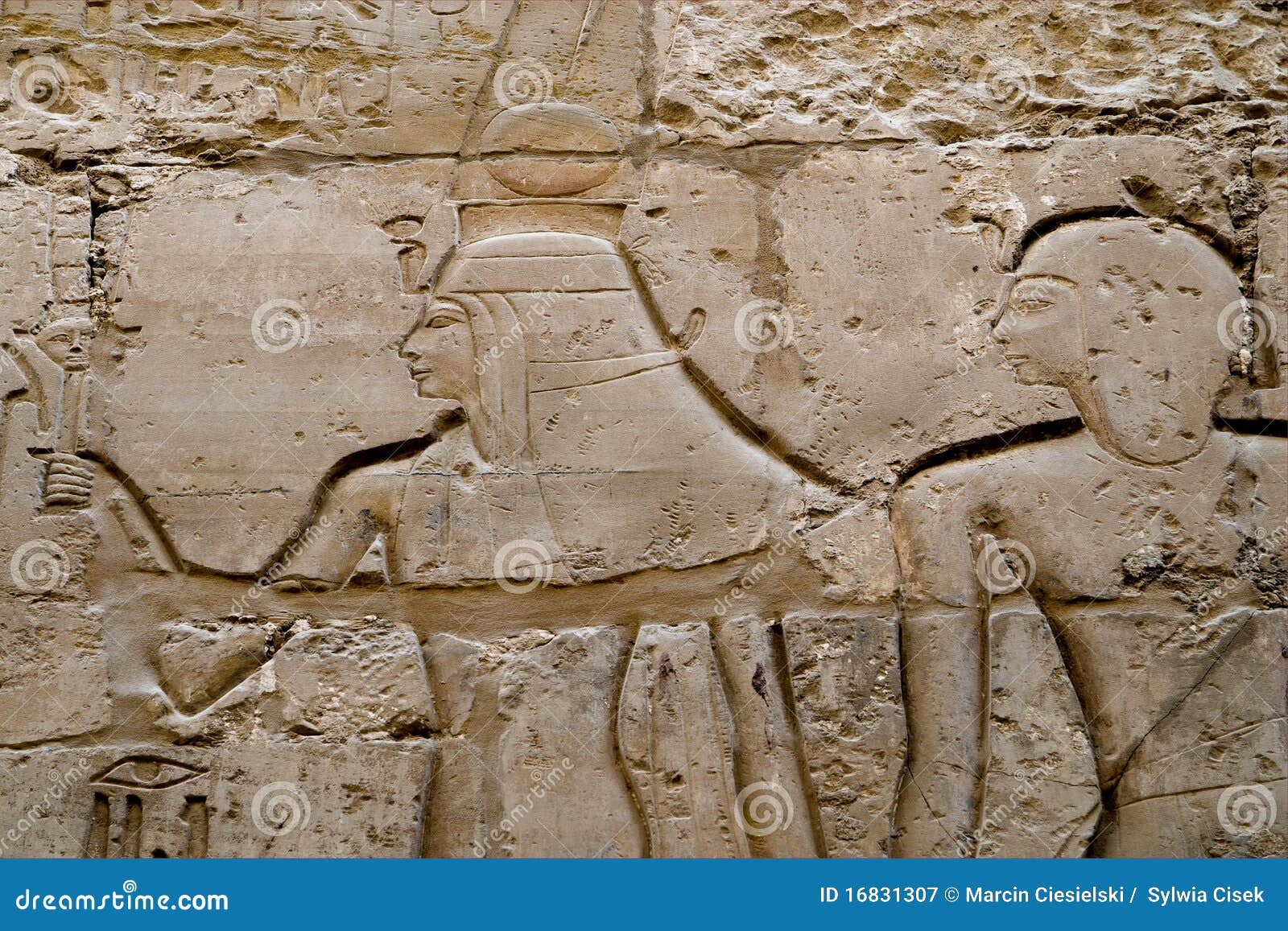 Wall Reliefs in Karnak Temple Stock Image - Image of landmark, sign ...
