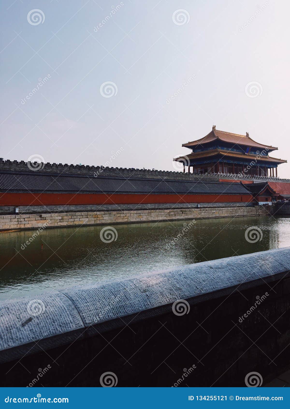 The wall and the river stock image. Image of preset - 134255121