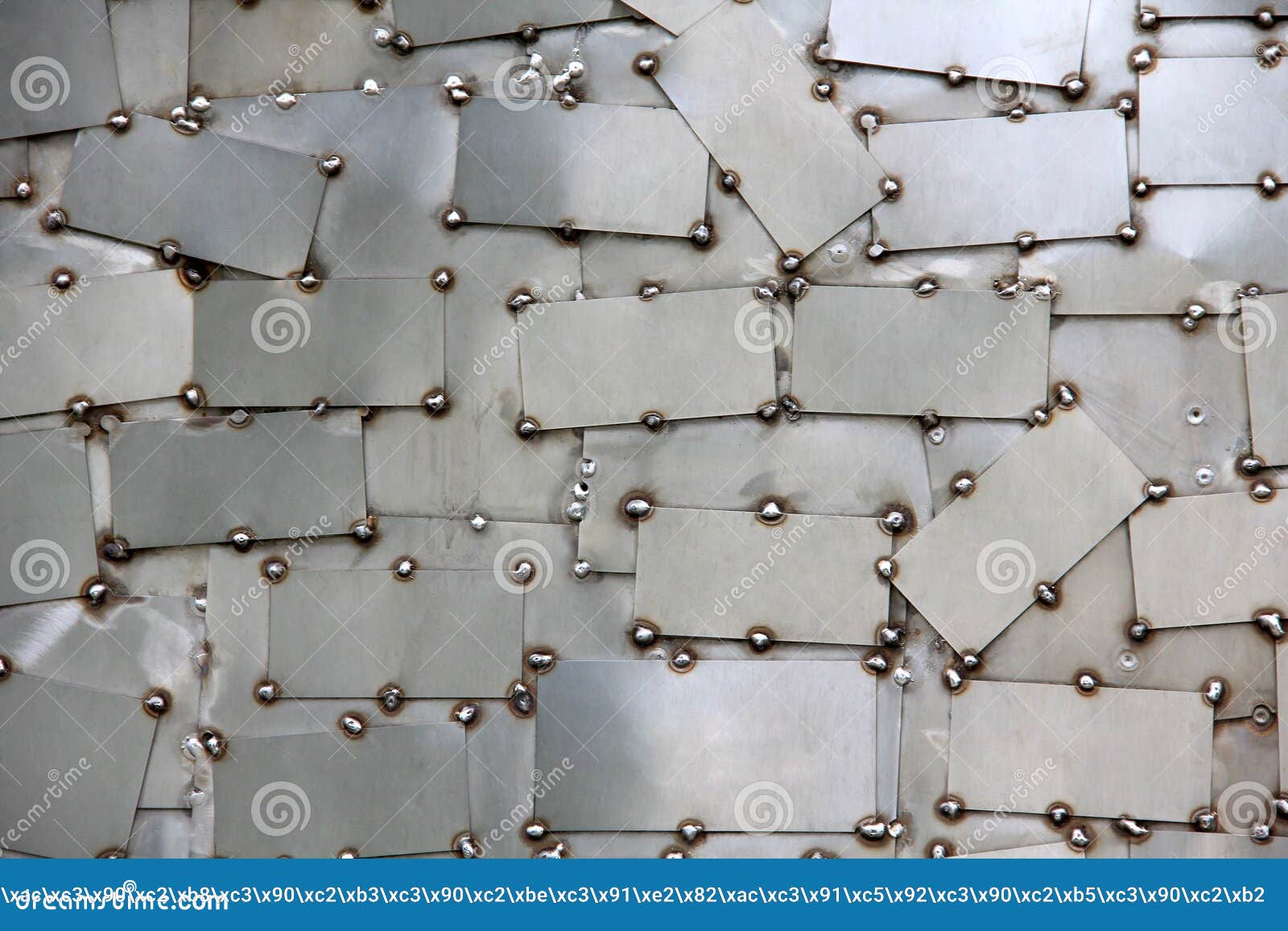 Wall with rivets three stock image. Image of steel, tile - 153236321