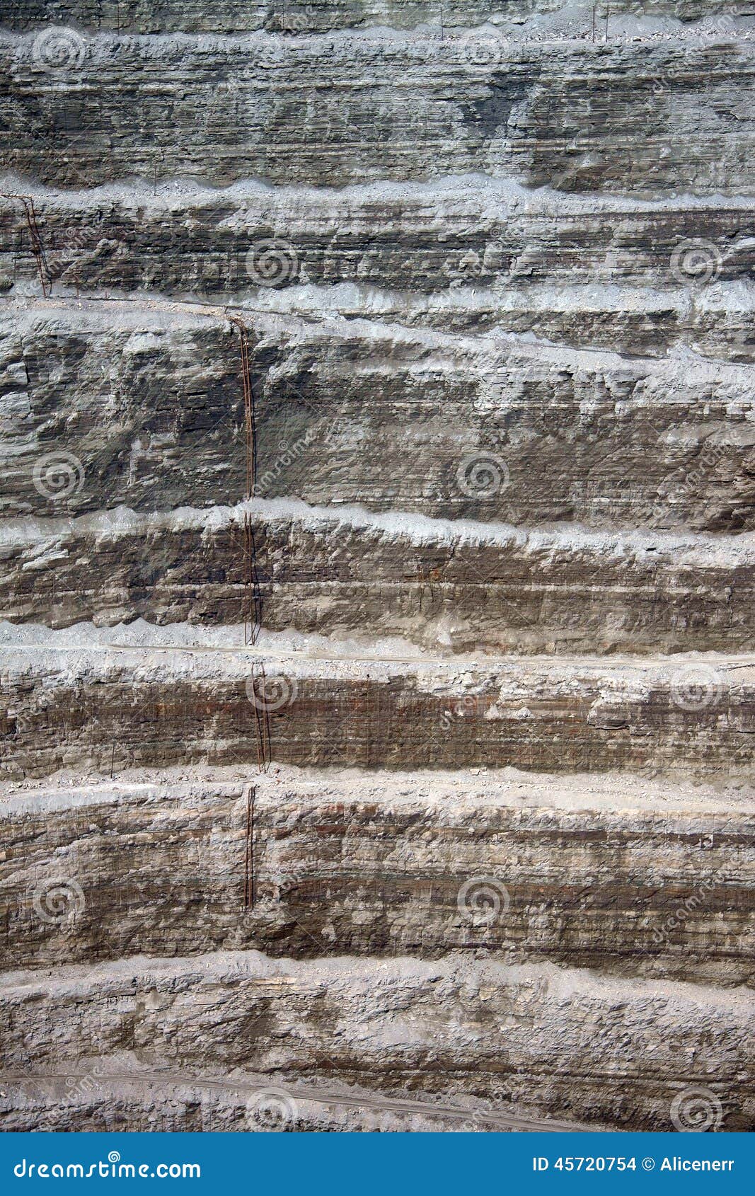 Wall and Road in a Modern Diamond Mine Stock Photo - Image of ballast ...