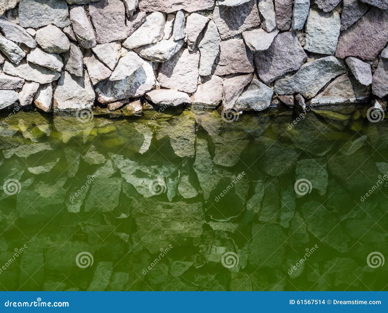 Wall Rock Reflected in the Water Stock Photo - Image of shui, concept ...