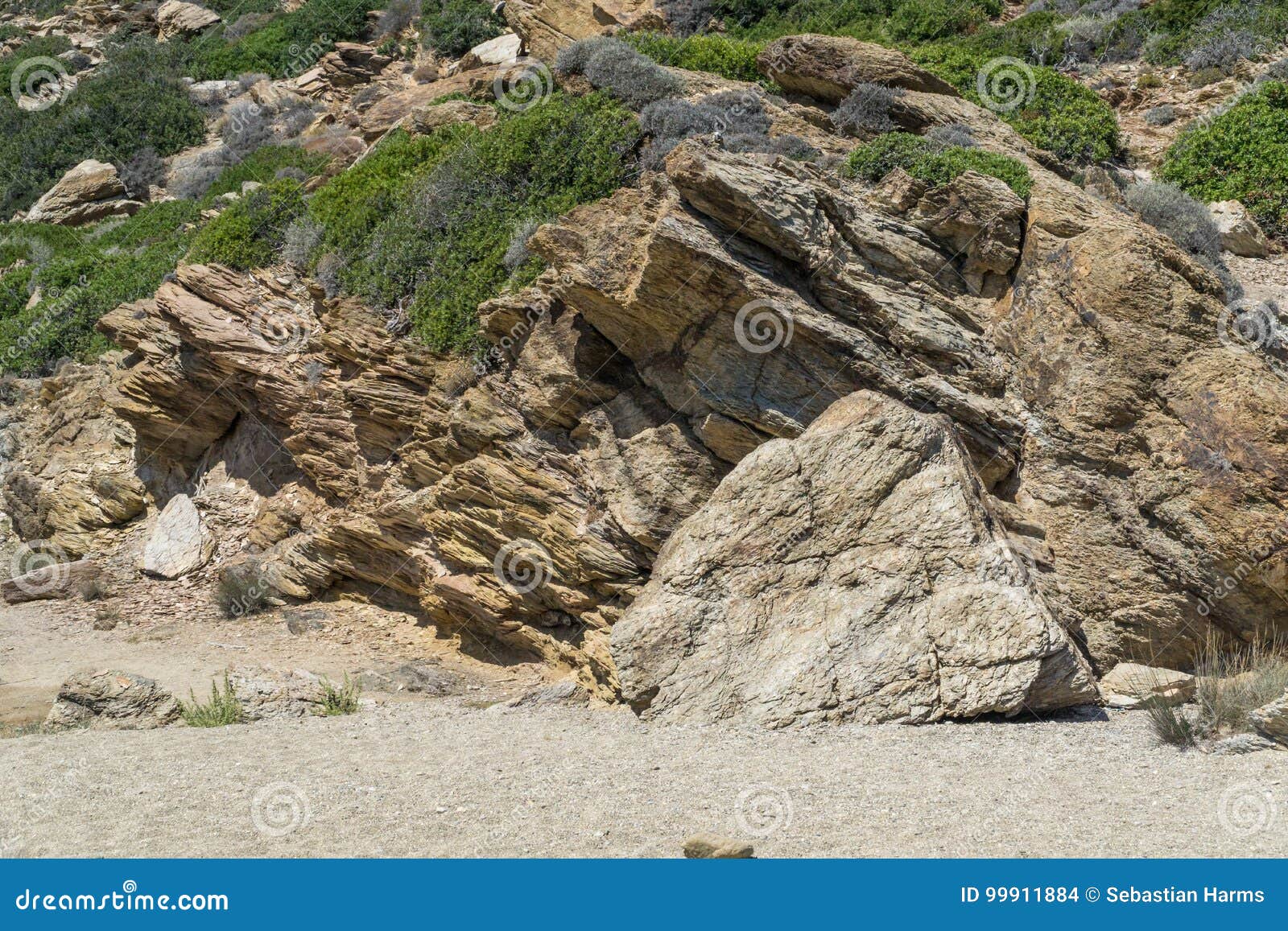 Rockwall stock photo. Image of greece, tropical, rocks - 99911884