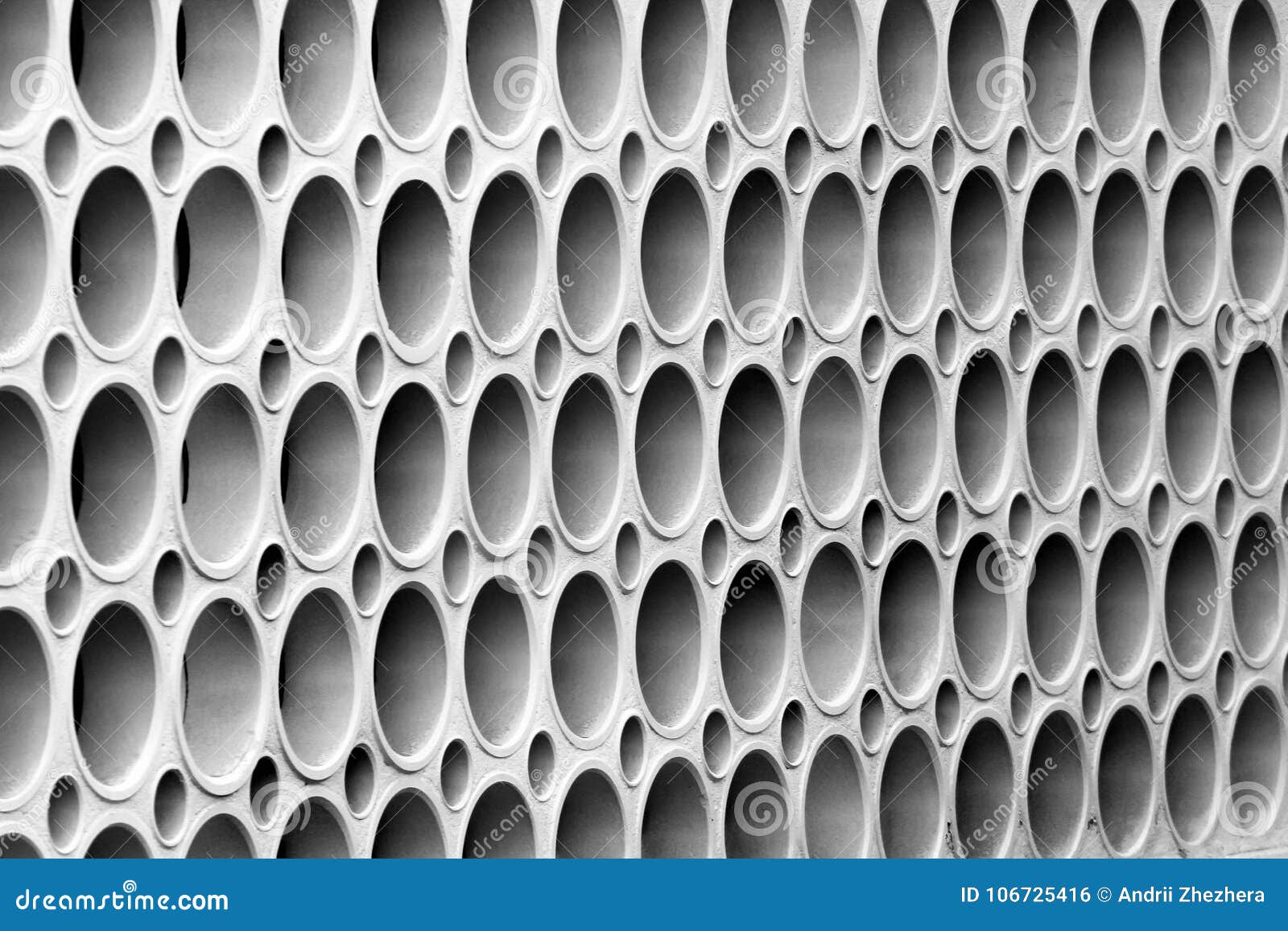 Wall with round holes stock photo. Image of textured - 106725416