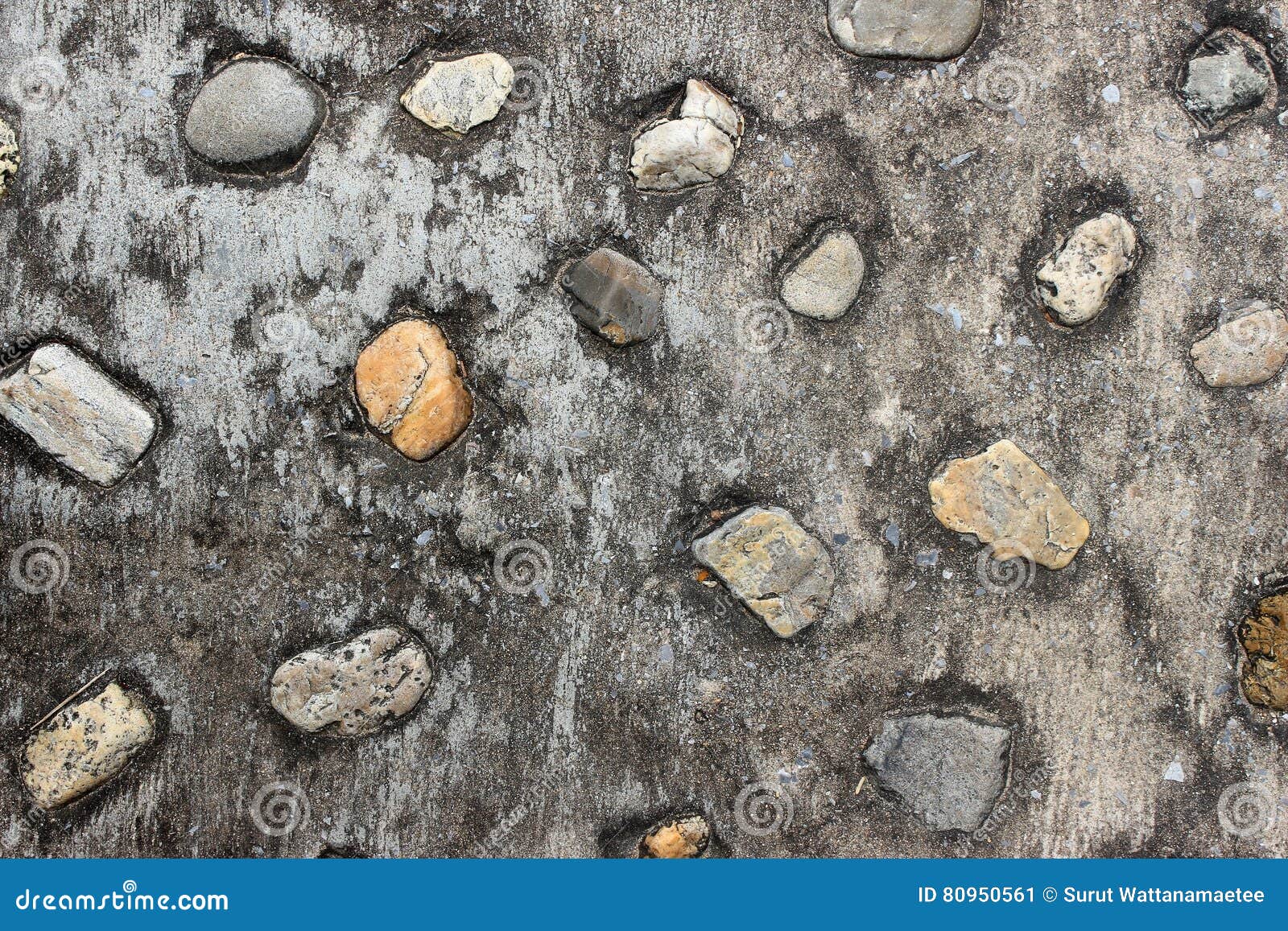 Wall Round Stone Pebble Rock Texture Background Stock Image - Image of ...