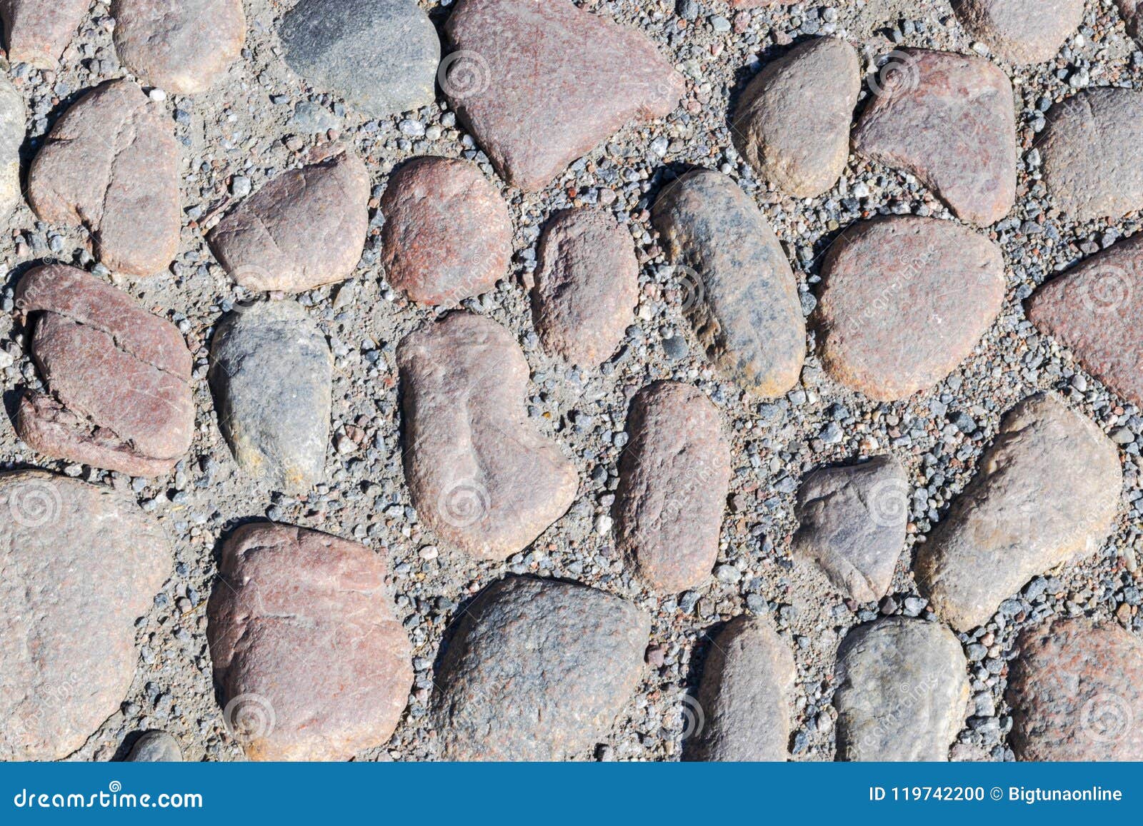 Wall Round Stone Rock Texture Background. Background Of Colored Smooth ...