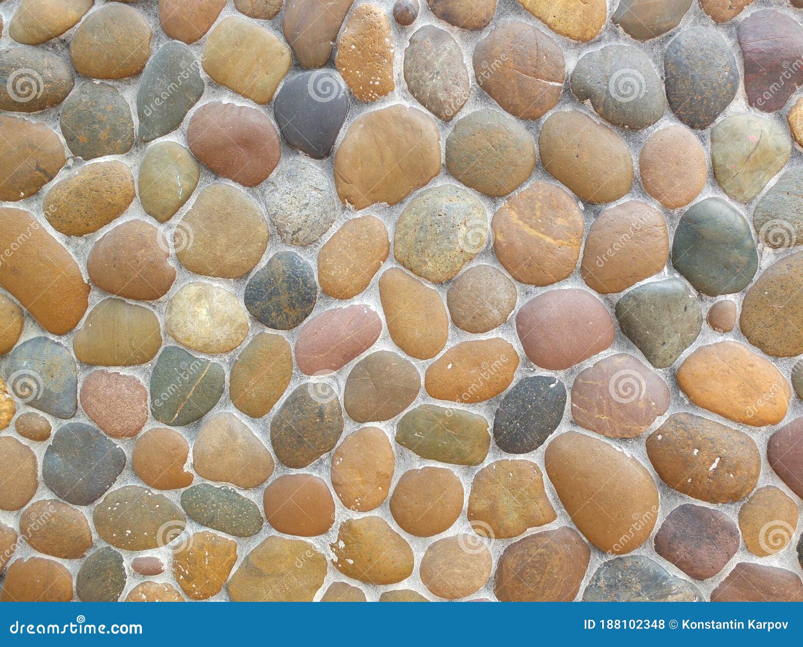 Wall Round Stone Rock Texture And Seamless Background Royalty-Free ...