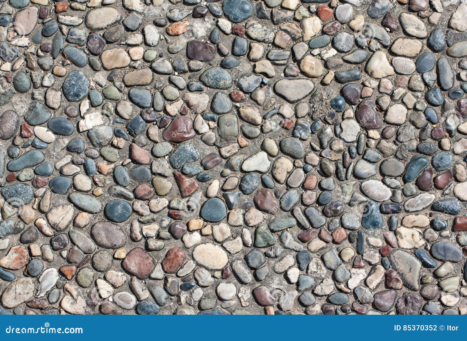 Wall Round Stone Rock Texture and Seamless Background Stock Photo ...