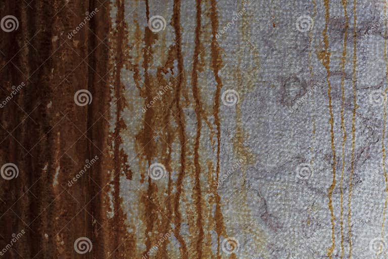Wall with Rust To Use As Background Stock Image - Image of dripping ...