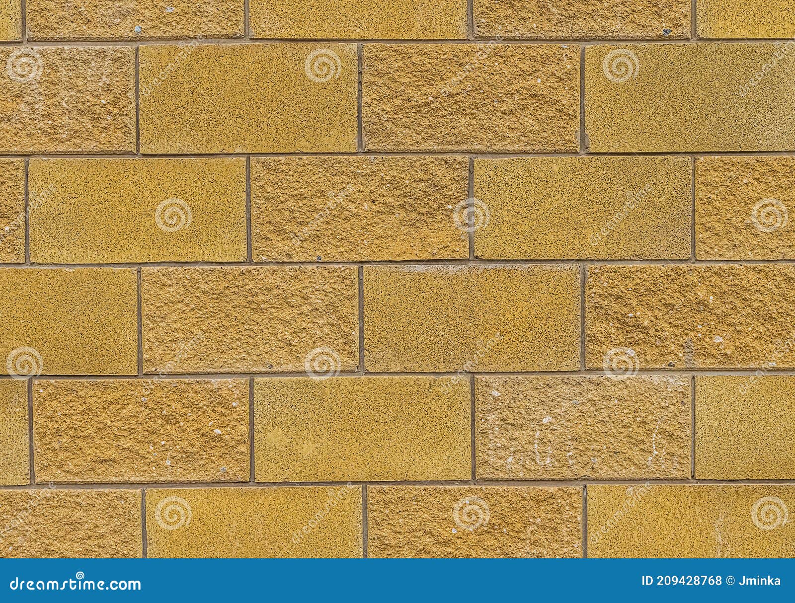 Wall with Sand Colored Bricks Stock Photo - Image of cobblestone, path ...