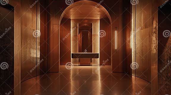 A Wall Sconce in a Front View of a Vanity, Casting a Warm Glow Over the ...