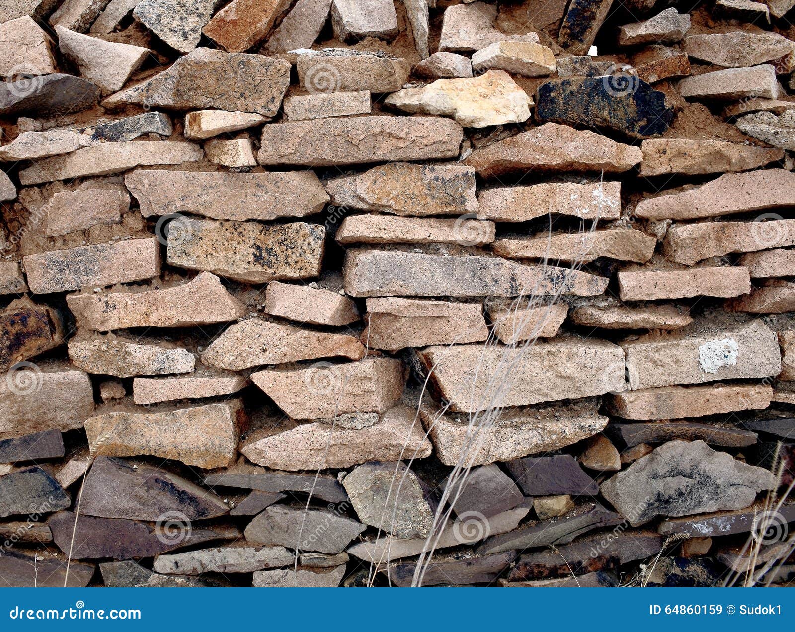 Wall of sharp stones stock image. Image of nature, construction - 64860159