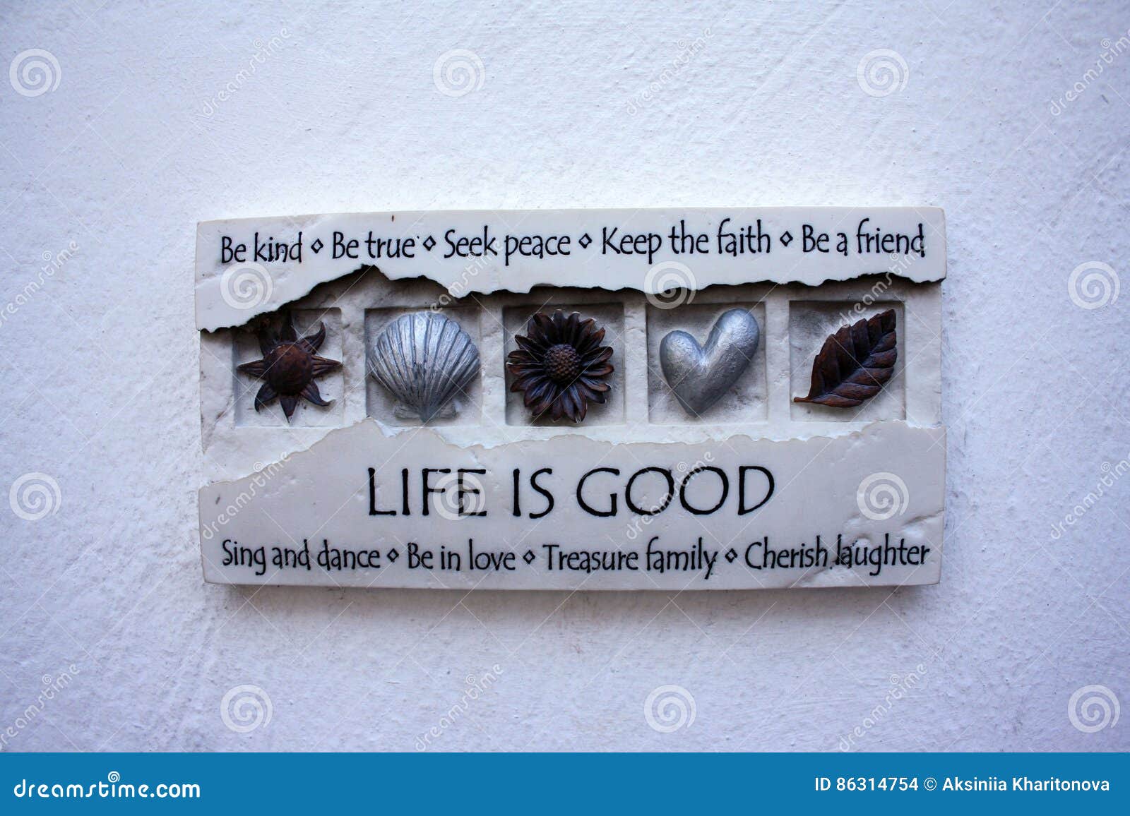 Wall Signboard with Motivation Slogans Stock Photo - Image of ...