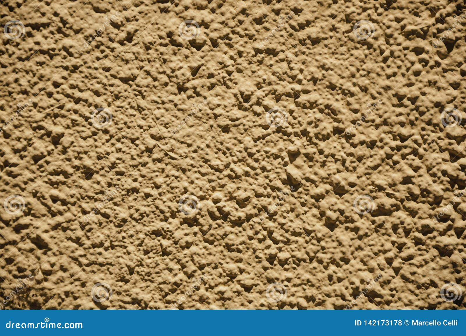 Wall with Small Gravel Inserted into the Plaster at Merida Stock Photo ...