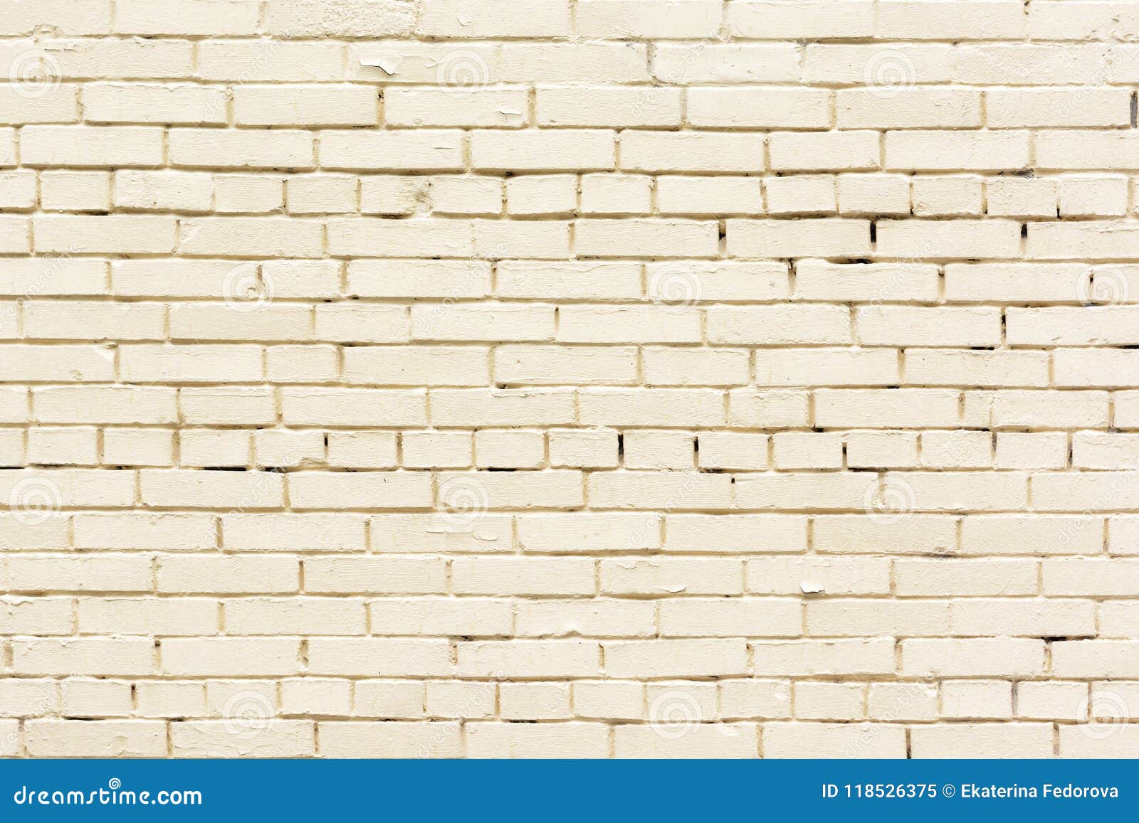 A Wall of Small Light Beige Bricks. the Texture of the Brickwork. Blank ...