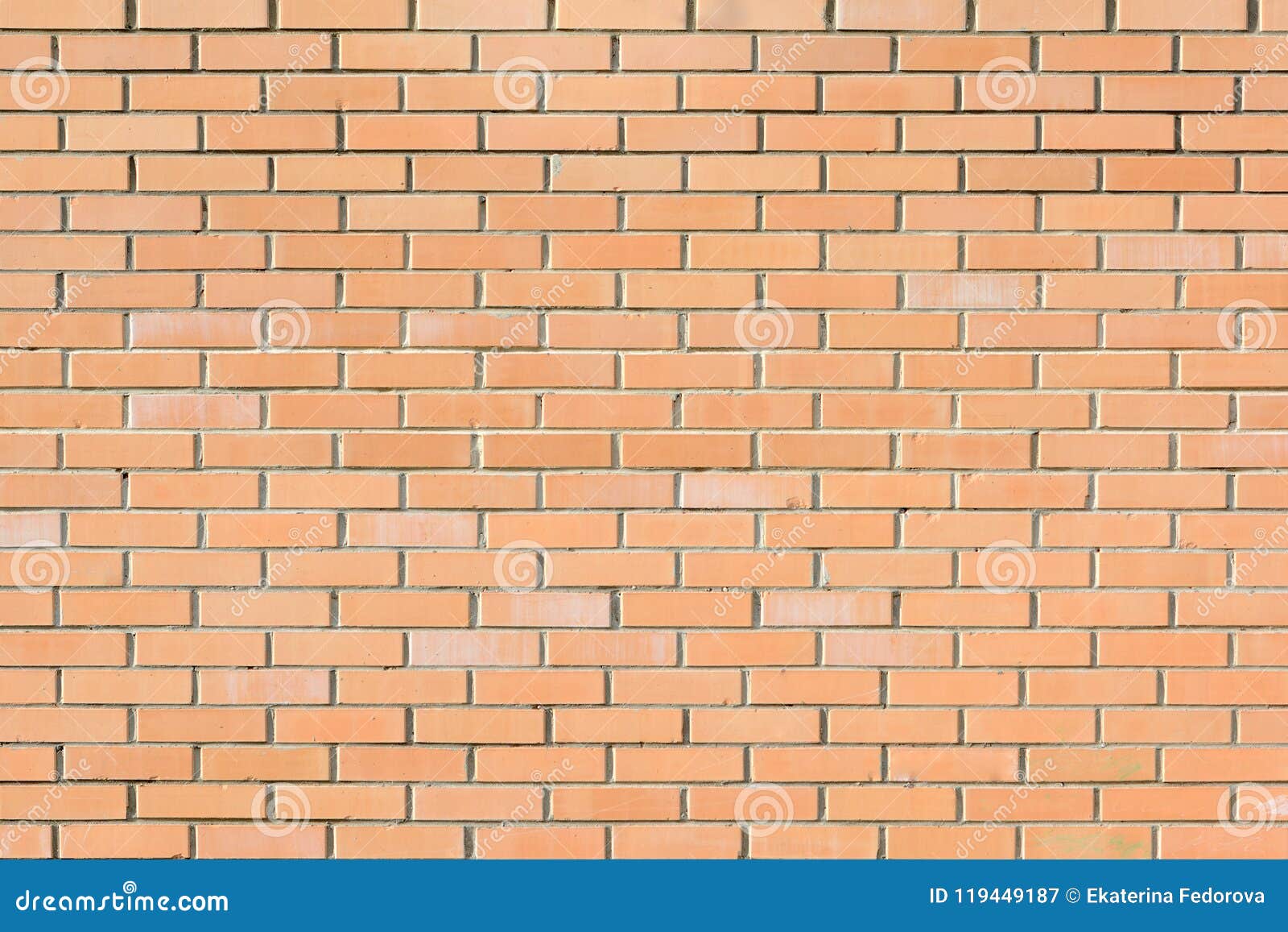 Wall of Small Orange Bricks. the Texture of the Brickwork Stock Image ...