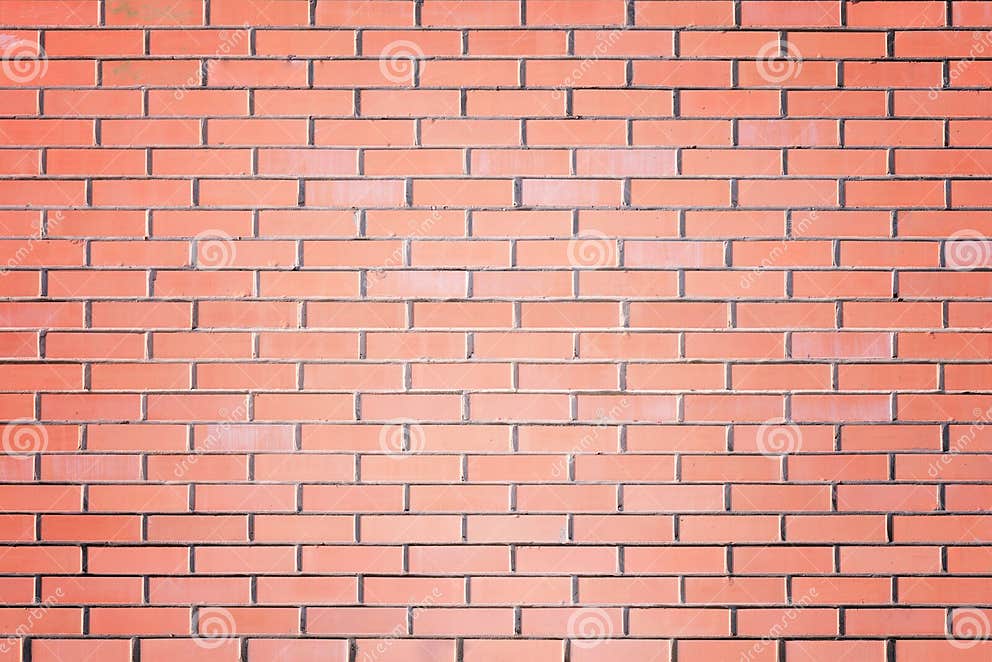 A Wall of Small Red Bricks. the Texture of the Brickwork Stock Image ...