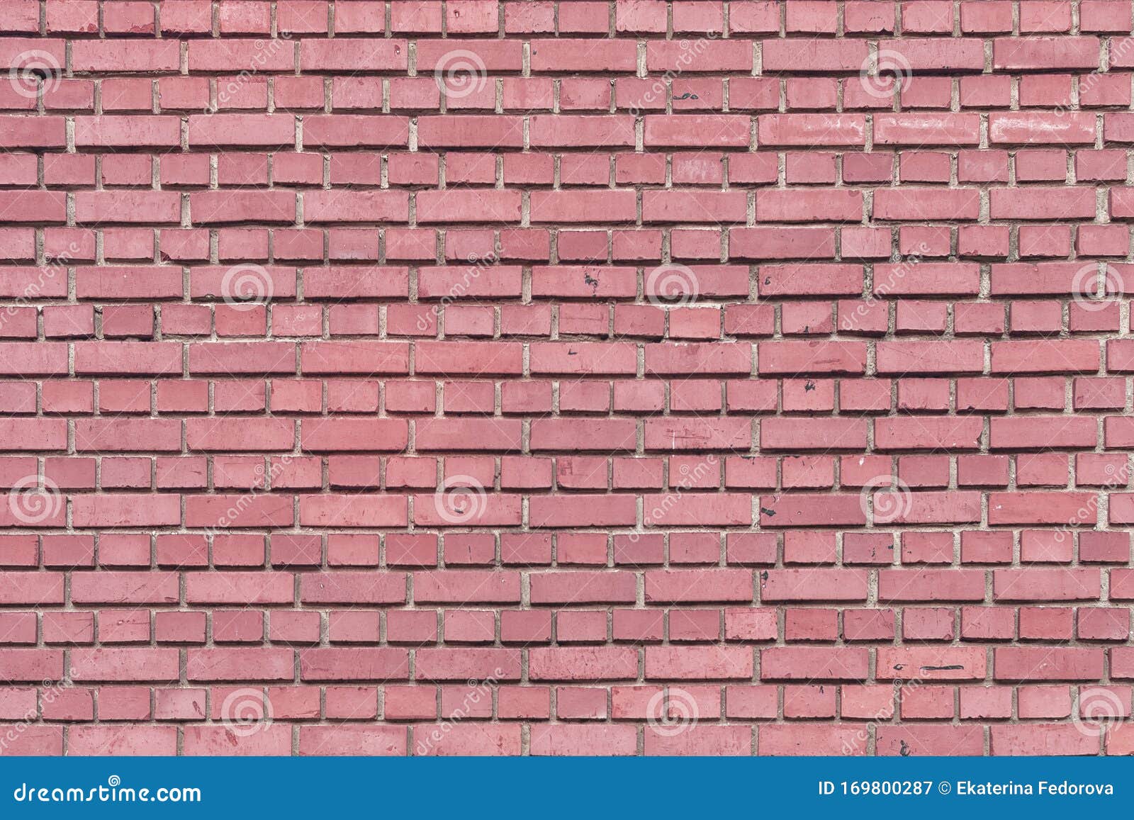 Wall of Small Red-pink Brick. Smooth Brickwork Stock Image - Image of ...
