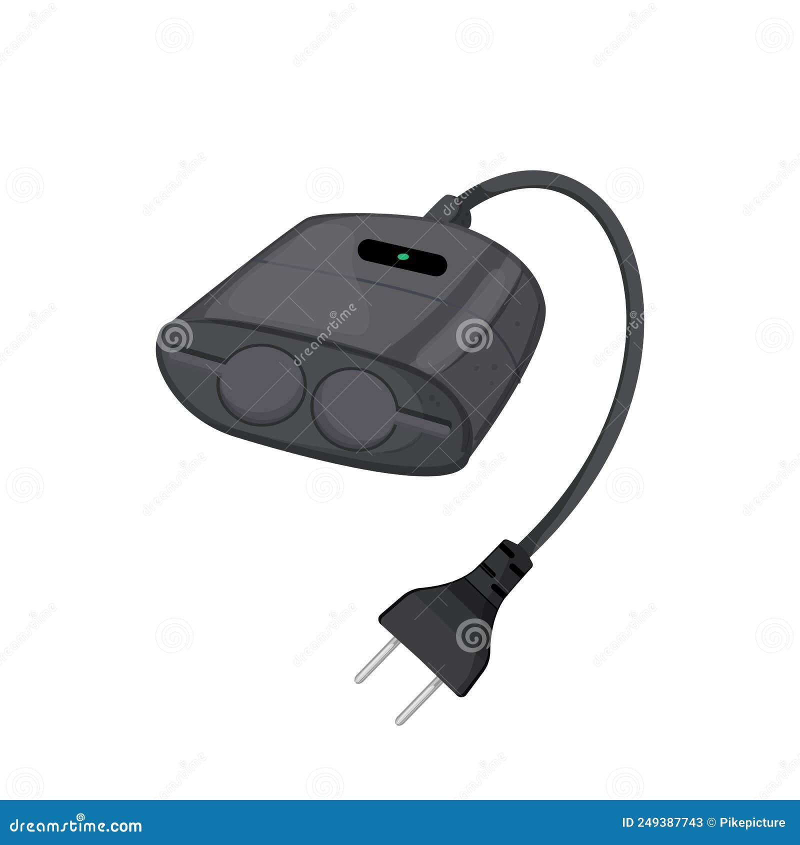 Wall Smar Plug Cartoon Vector Illustration Stock Vector - Illustration ...