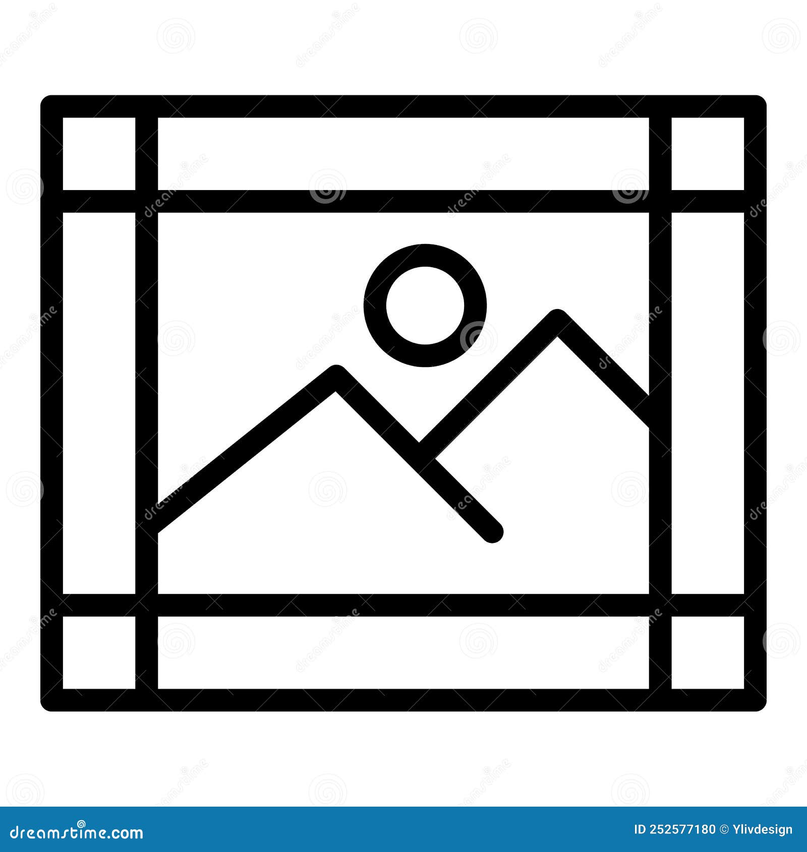 Wall Snapshot Icon Outline Vector. Screen Image Stock Illustration ...