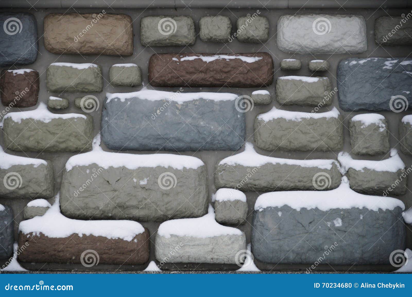 Wall in snow stock photo. Image of backdrop, wall, construction - 70234680
