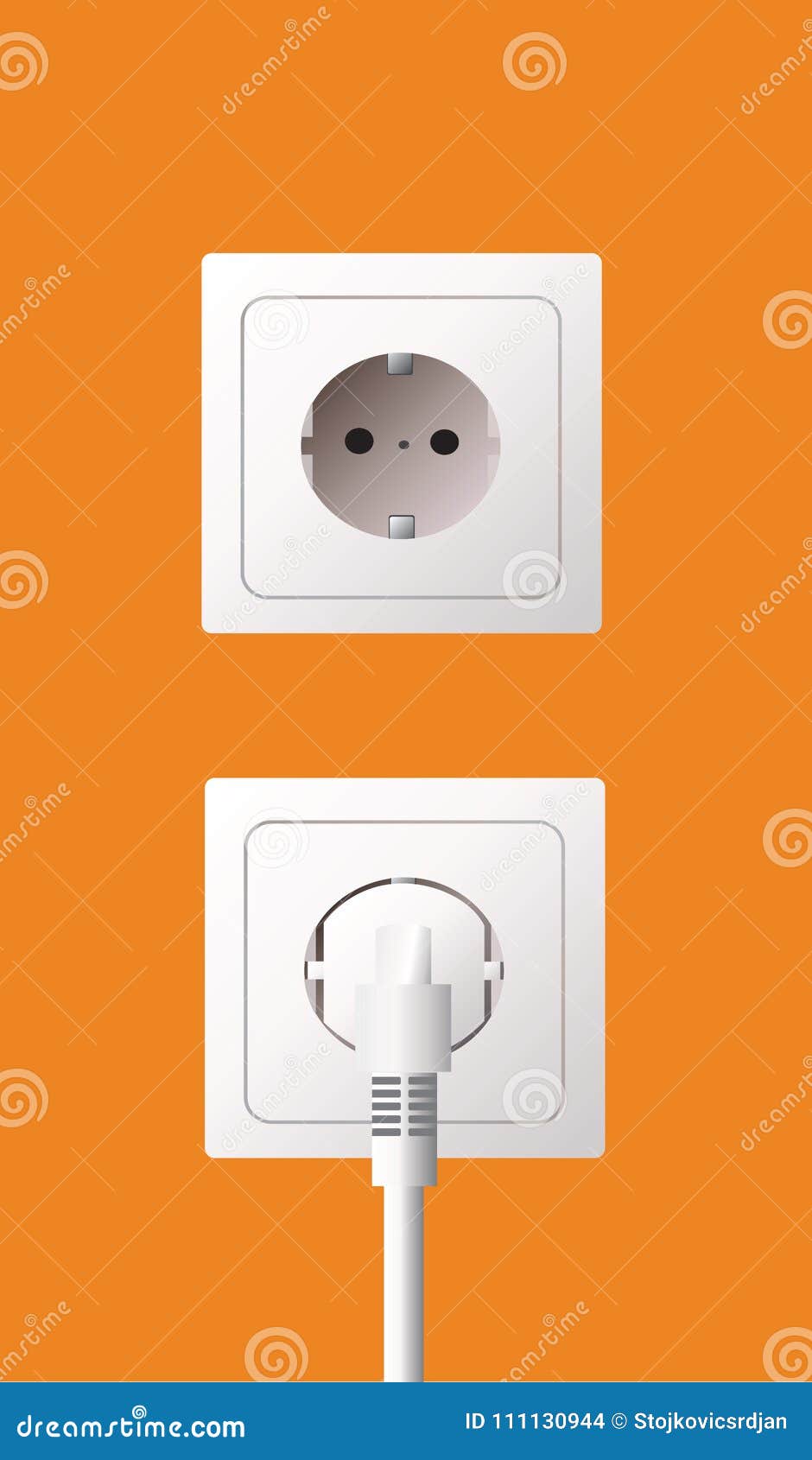 Wall Socket and Electric Plug Stock Vector - Illustration of fuel ...