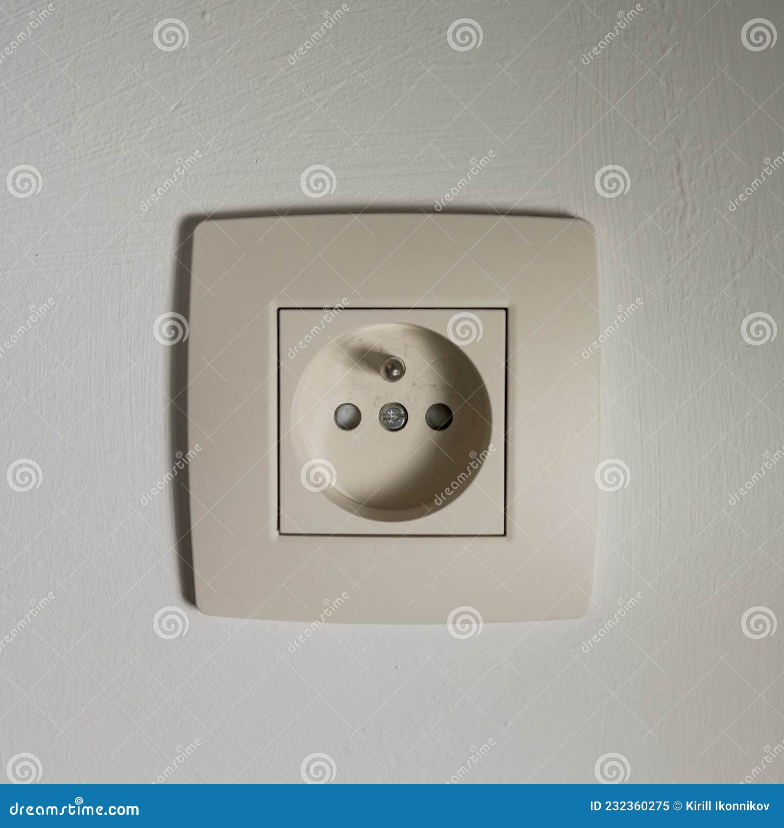 Wall Socket in a House with a Touch of Dirt after Long Use Stock Image ...