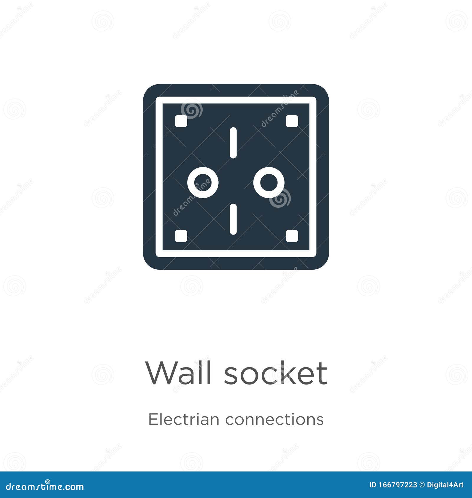 Wall Socket Icon Vector. Trendy Flat Wall Socket Icon from Electrian ...
