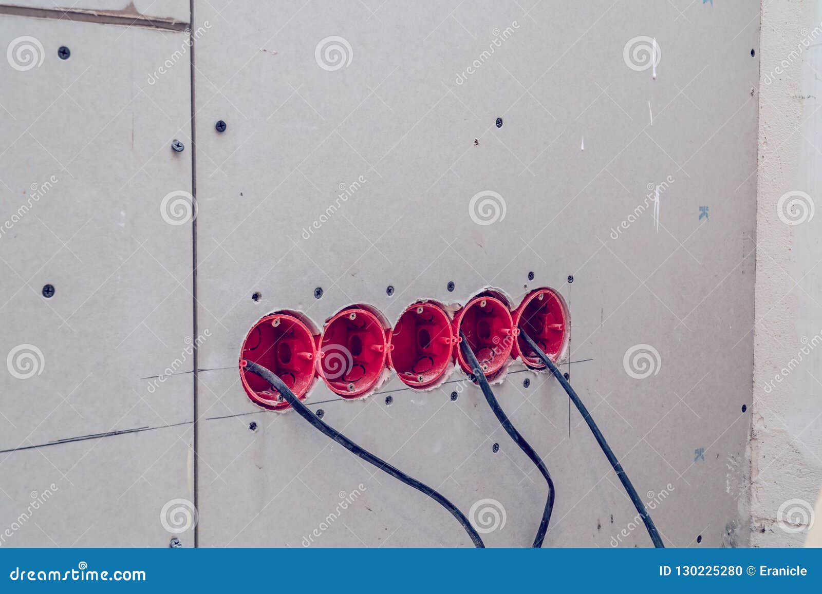 Socket Installation. A Master Electrician Installs An Electrical ...