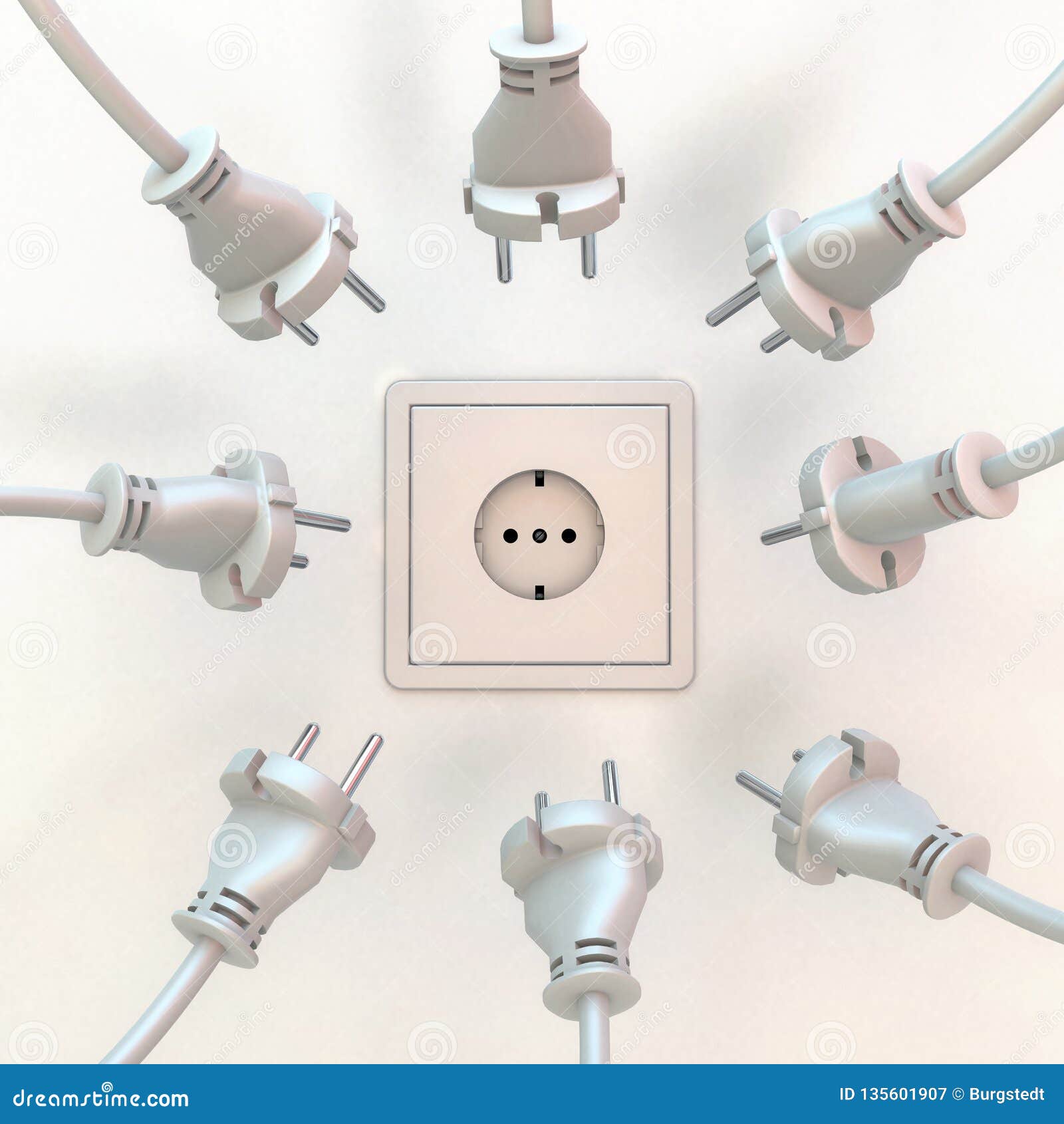 Wall Socket And Electric Plug Cartoon Vector | CartoonDealer.com #271684923