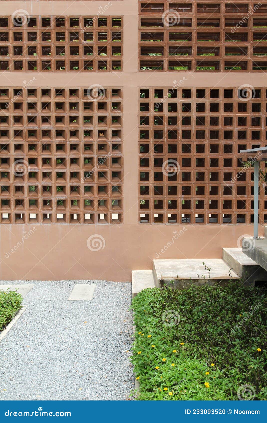 The Wall with Square Holes in Restaurant Stock Photo - Image of home ...