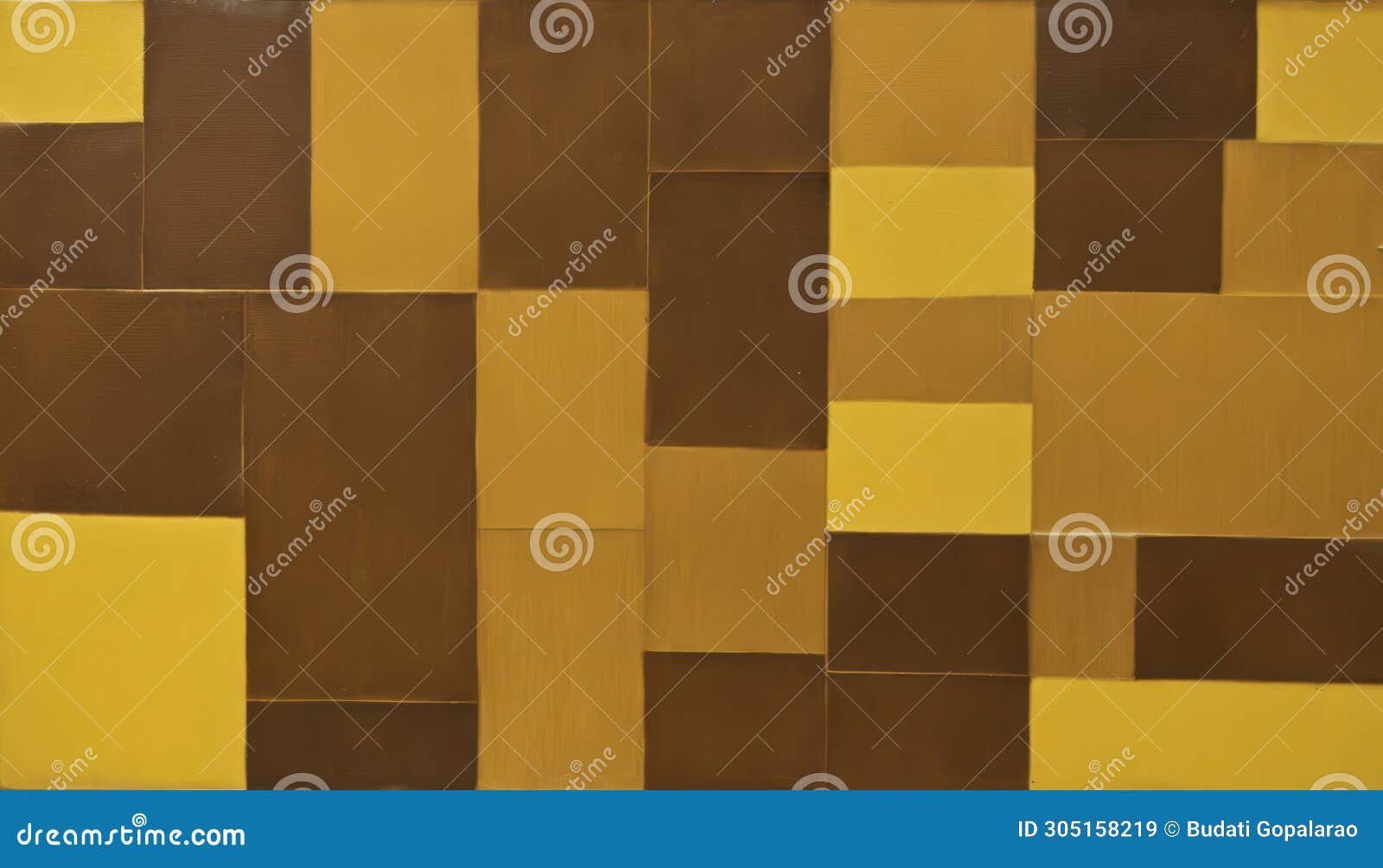 A Wall of Squares with a Yellow and Brown Color Scheme Stock ...