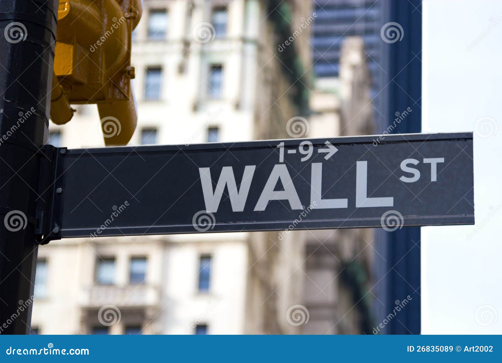 Wall St. Sign, NYC stock image. Image of district, sign - 26835089