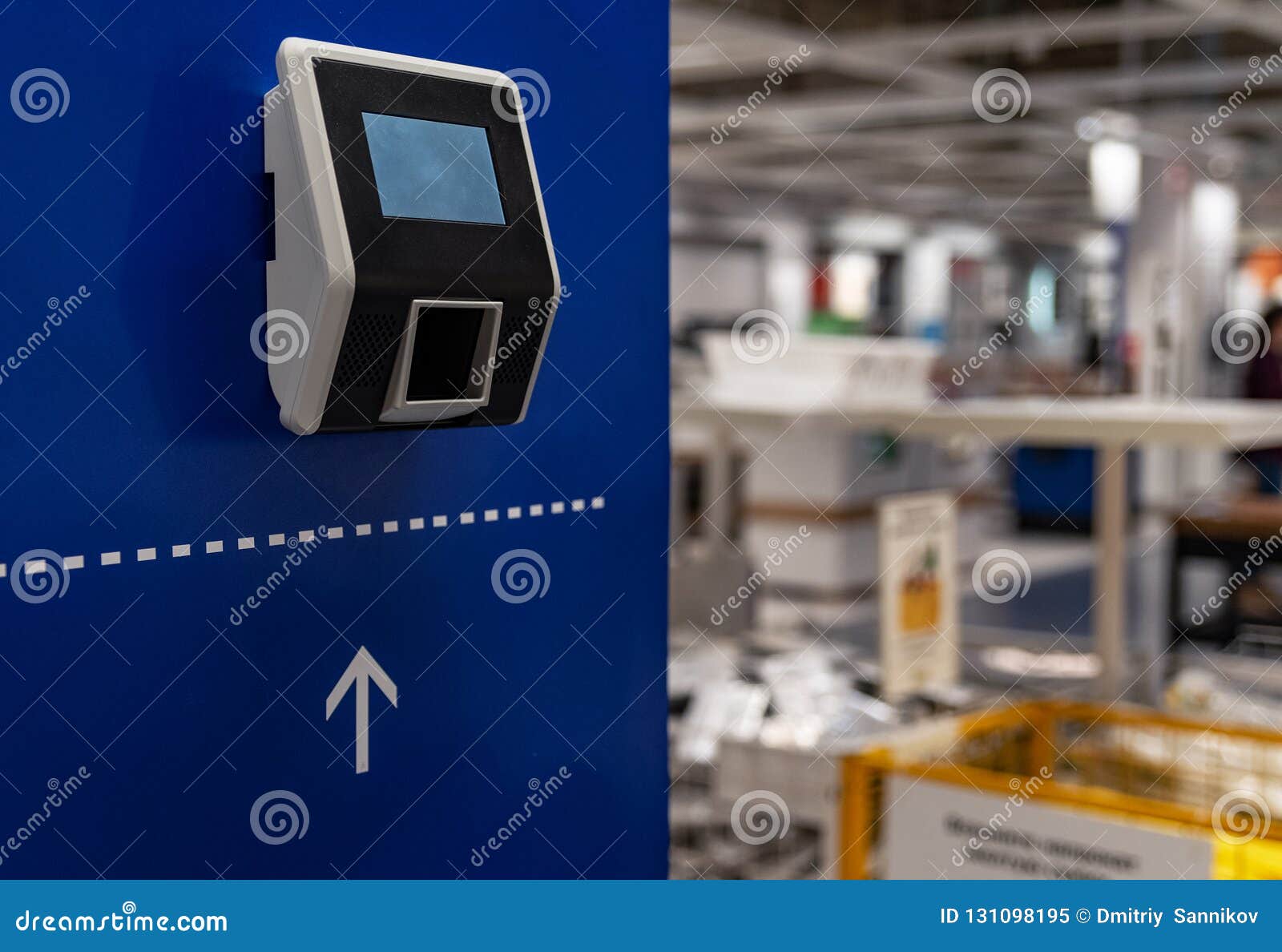 On the Wall of a Stationary Barcode Scanner Stock Image - Image of code ...