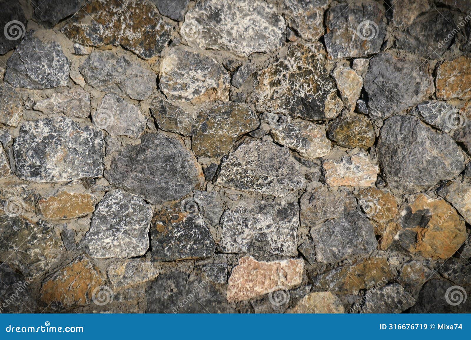 Grey Stone Dark Wall of Medieval Horizontal Stones Facade Background ...